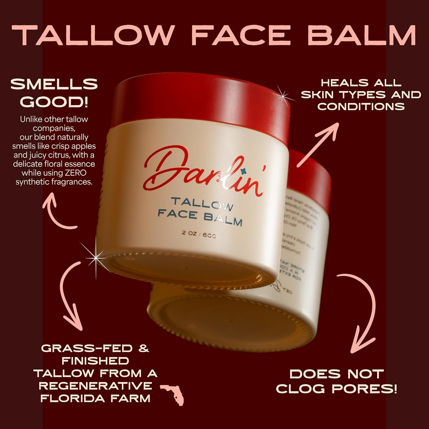 Tallow Face Balm, 2oz | Darlin' Skincare